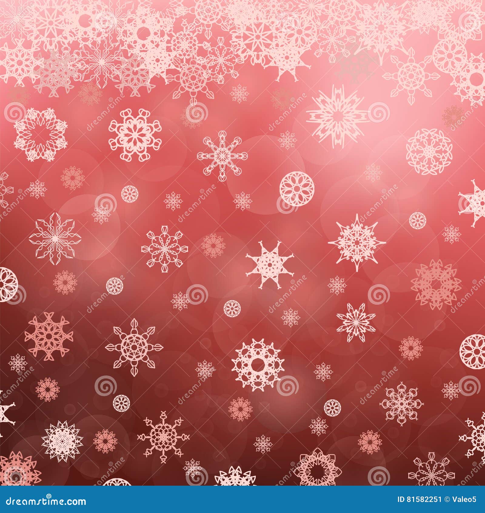 Winter Snowflake Red Pattern Stock Illustration - Illustration of frost ...