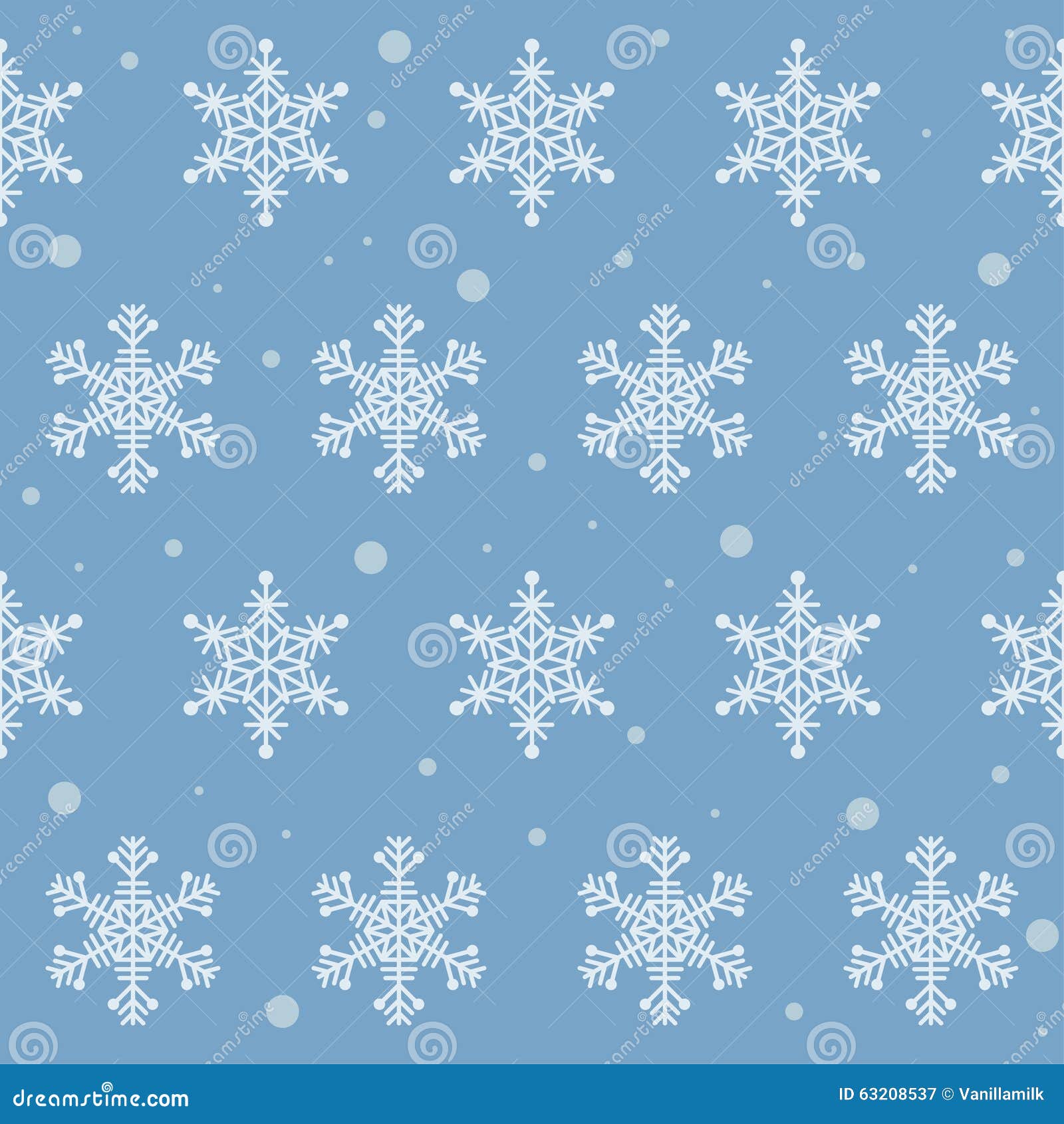 Winter Snowflakes Seamless Pattern Background Stock Vector ...