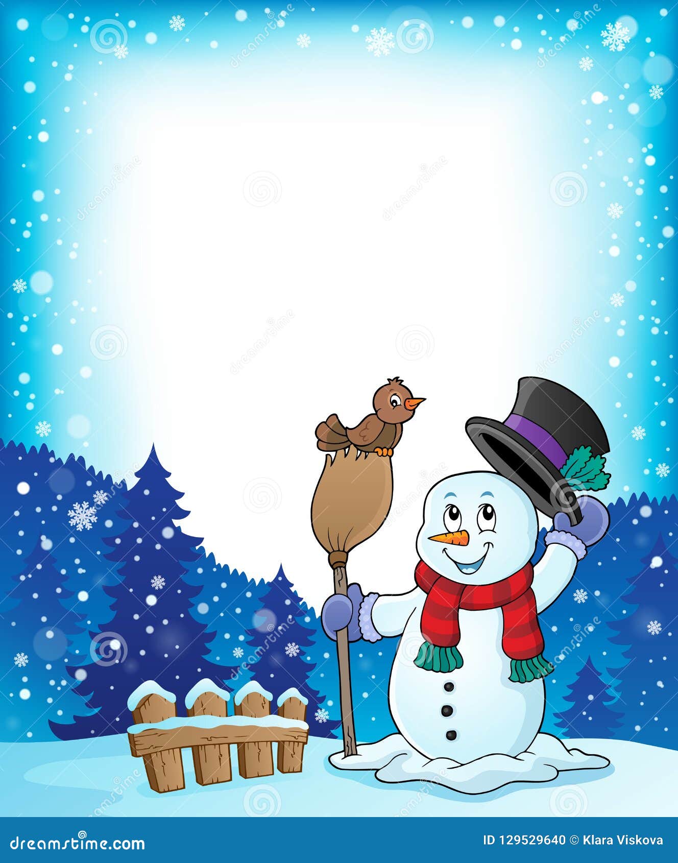 Winter Snowman Subject Frame 1 Stock Vector - Illustration of season ...