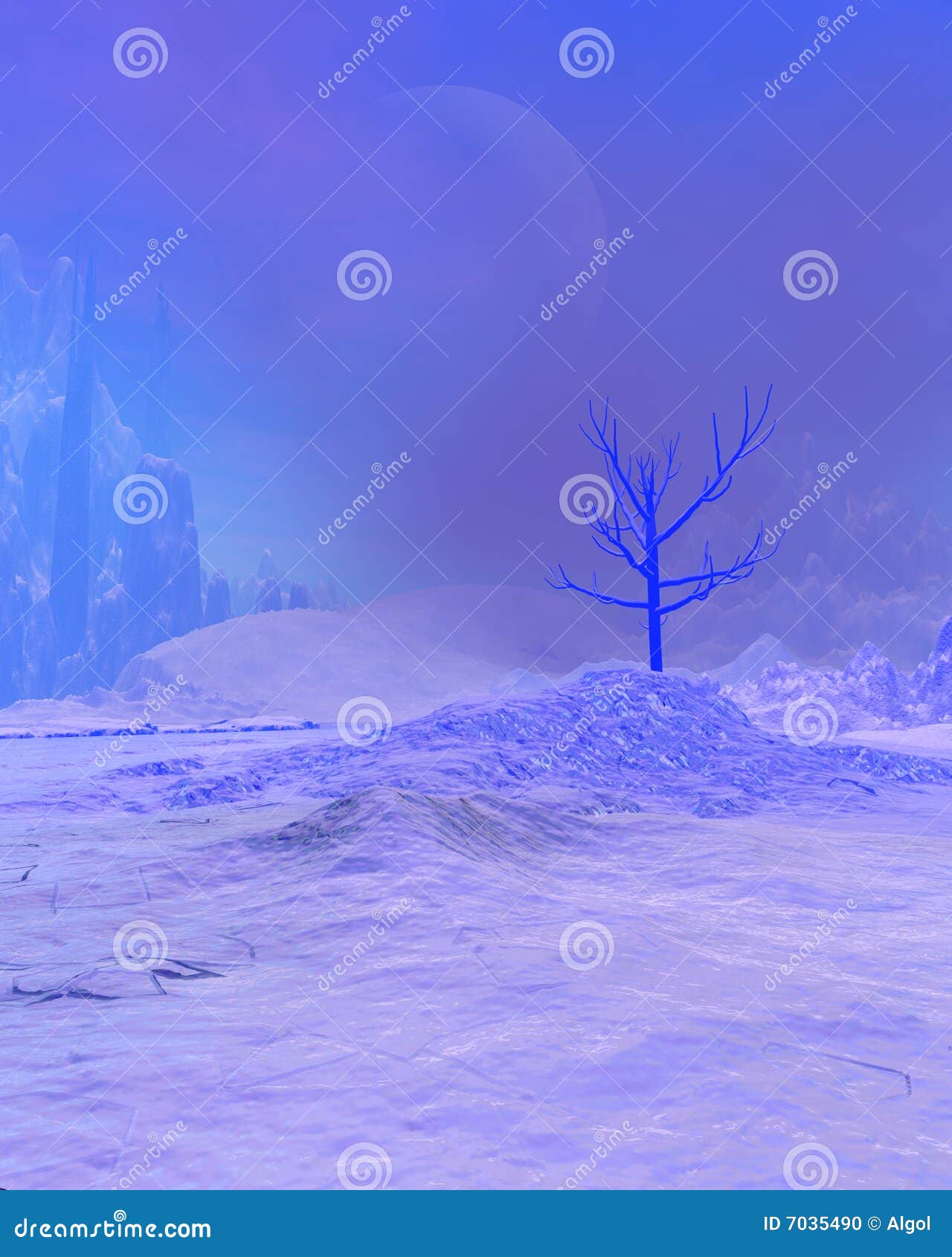 Winter Snowscape - 2 stock illustration. Illustration of bare - 7035490