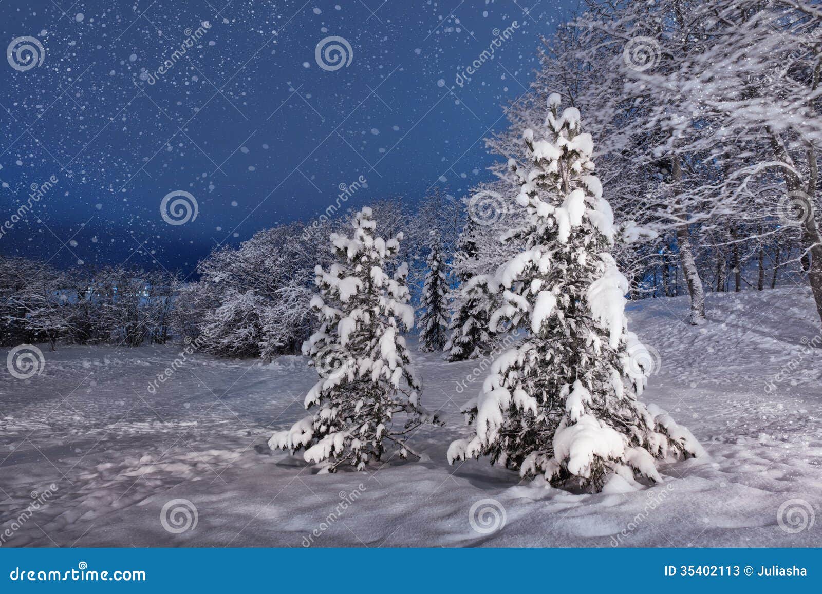 Winter snowy evening stock image. Image of sunny, landscape - 35402113