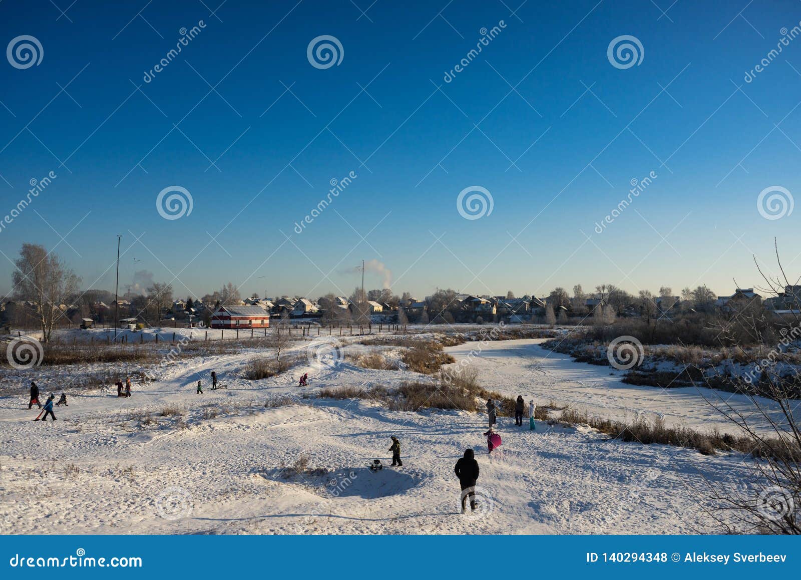 Winter Snowy Landscape in the Russian Cold Editorial Stock Photo ...