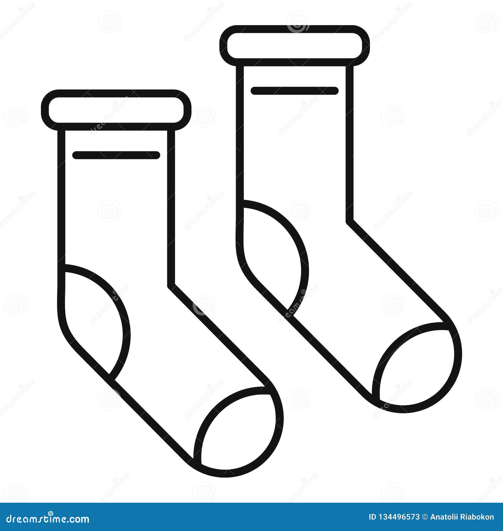 Winter Sock Icon, Outline Style Stock Vector - Illustration of design ...