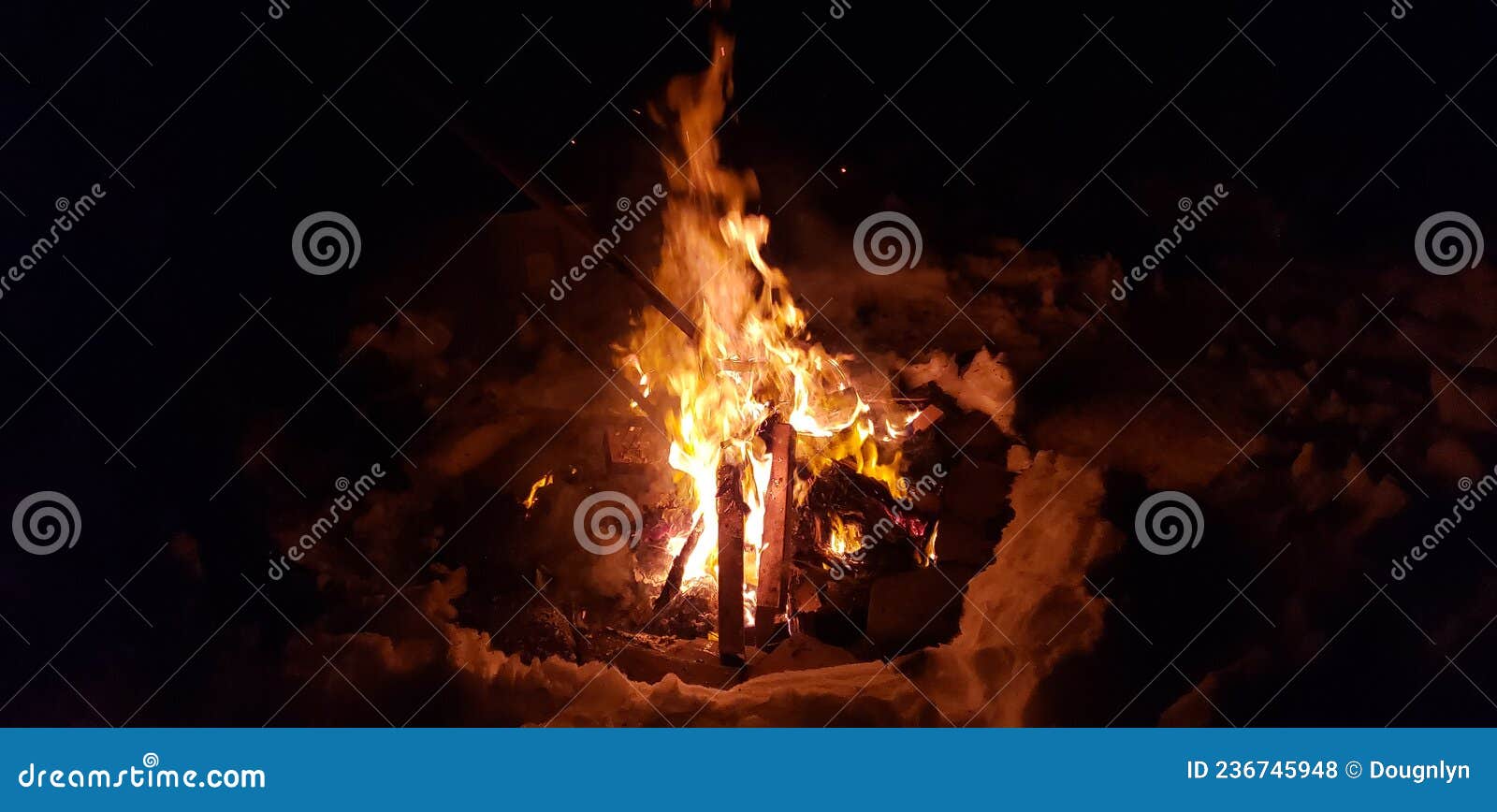 Winter Solstice Celebration Bon Fire Stock Photo - Image of winter ...