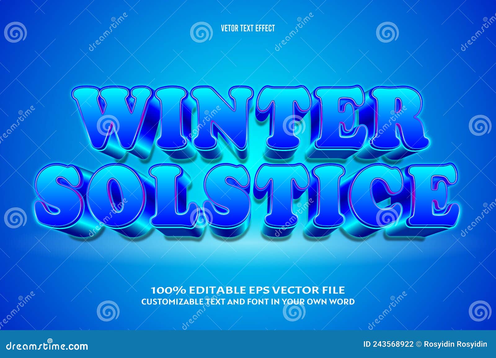 Winter Solstice Editable Text Effect 3 Dimension Emboss Comic Style ...