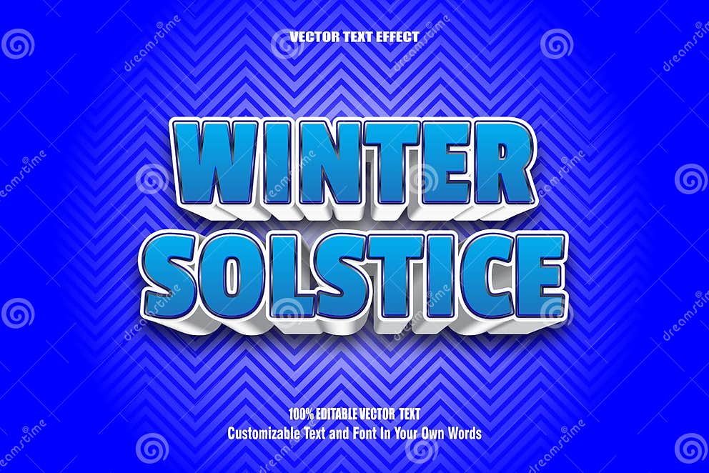 Winter Solstice Editable Text Effect 3 Dimension Emboss Comic Style ...