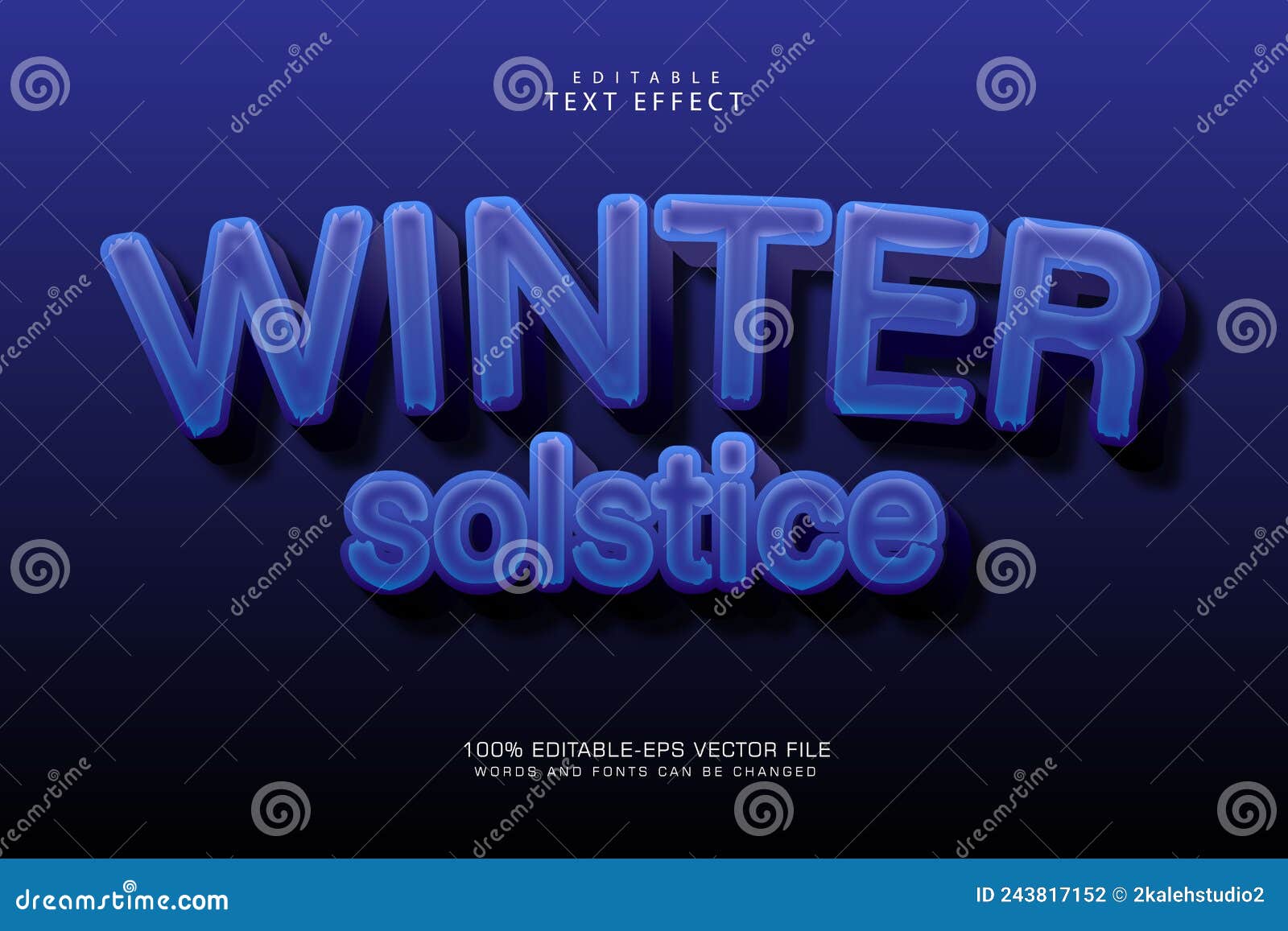 Winter Solstice Editable Text Effect 3 Dimension Emboss Modern Style Stock Vector - Illustration ...