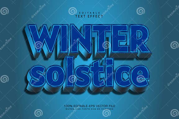 Winter Solstice Editable Text Effect 3 Dimension Emboss Modern Style ...
