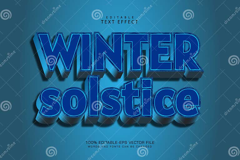 Winter Solstice Editable Text Effect 3 Dimension Emboss Modern Style ...