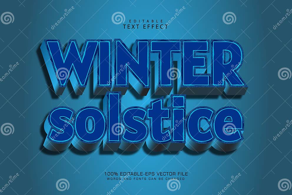 Winter Solstice Editable Text Effect 3 Dimension Emboss Modern Style ...
