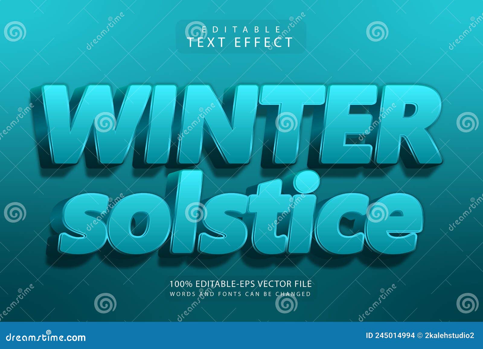 Winter Solstice Editable Text Effect 3 Dimension Emboss Modern Style Stock Vector - Illustration ...