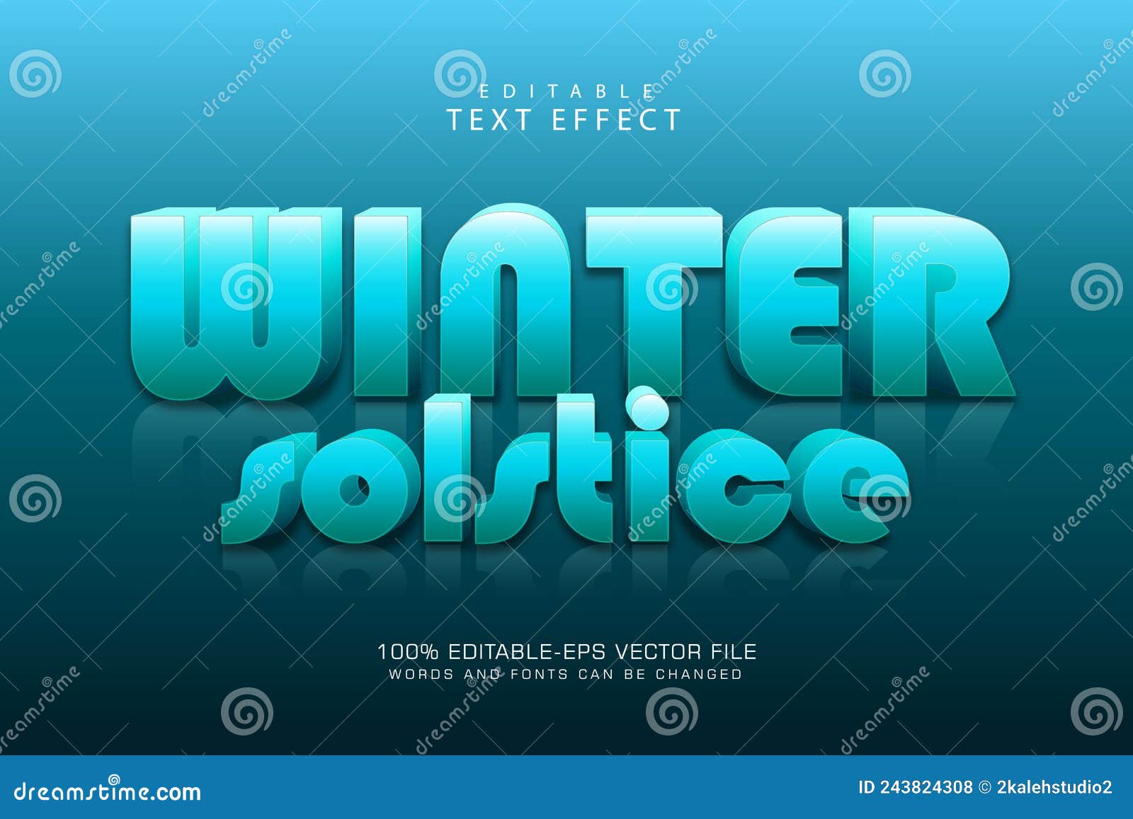 Winter Solstice Editable Text Effect 3 Dimension Modern Style Stock Vector - Illustration of ...