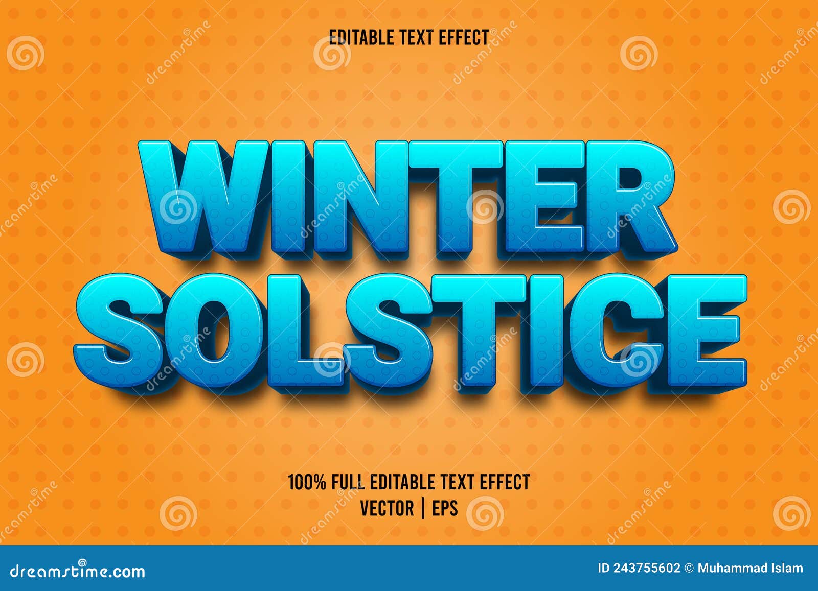 Winter Solstice Editable Text Effect Embossed Cartoon Style Stock Vector - Illustration of ...
