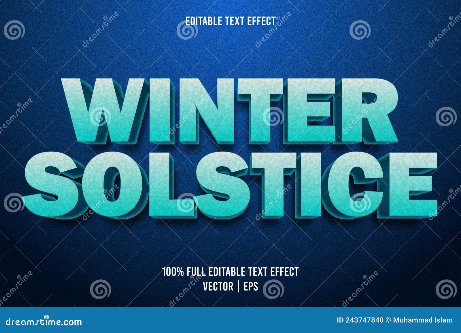 Winter Solstice Editable Text Effect Embossed Cartoon Style Stock ...