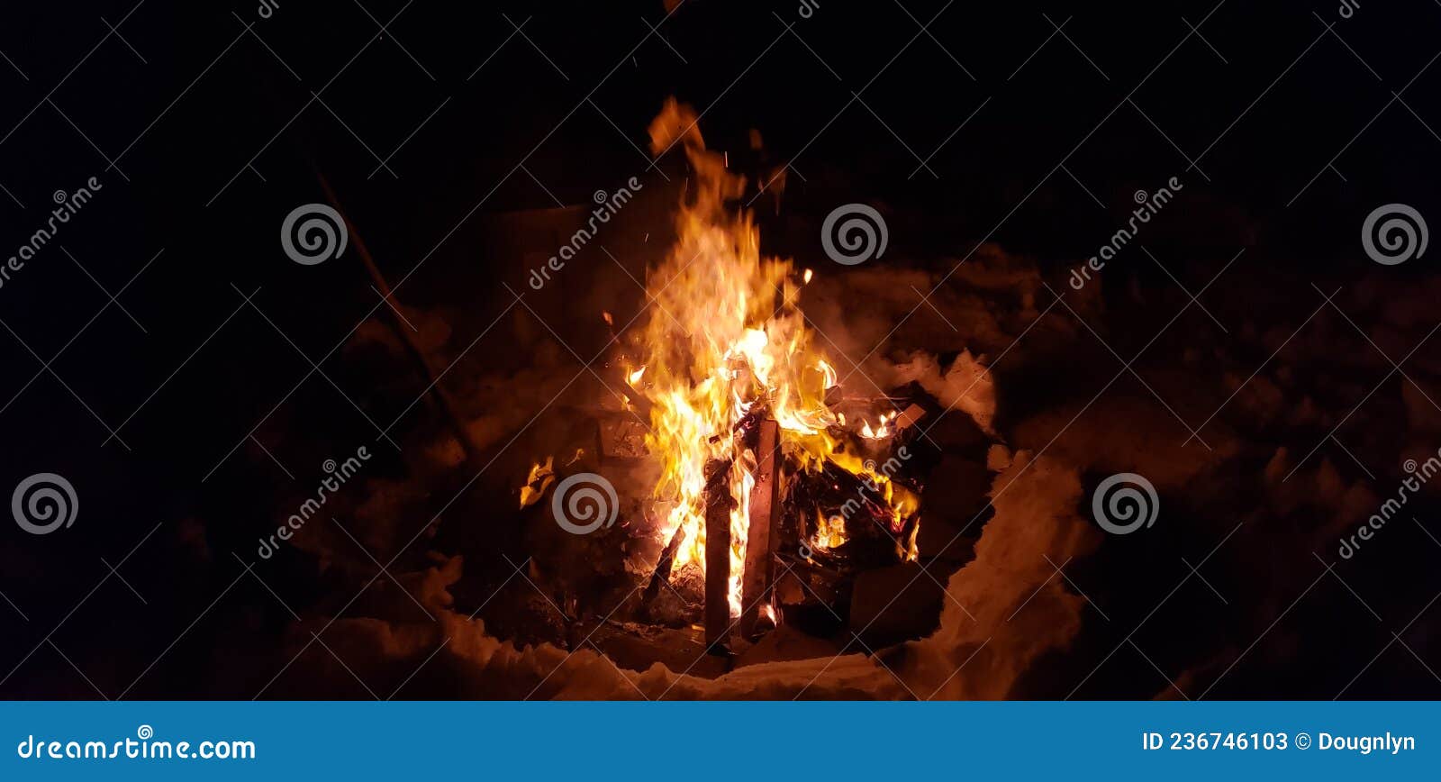 Winter Solstice Fire Celebration Stock Image - Image of warmth ...