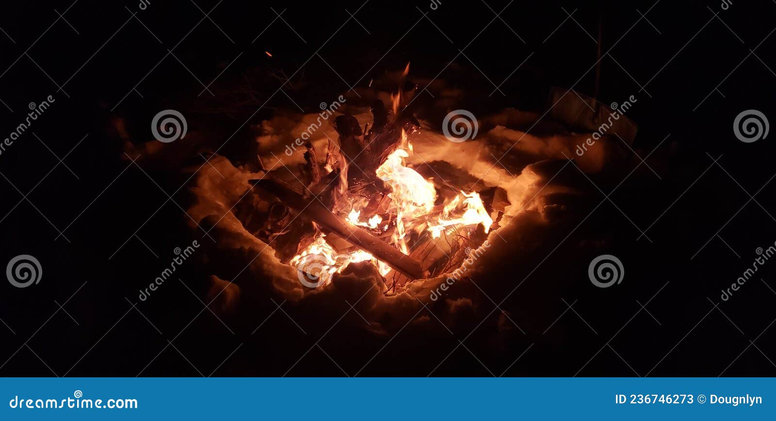 Winter Solstice Fire Celebration Stock Image - Image of evening ...