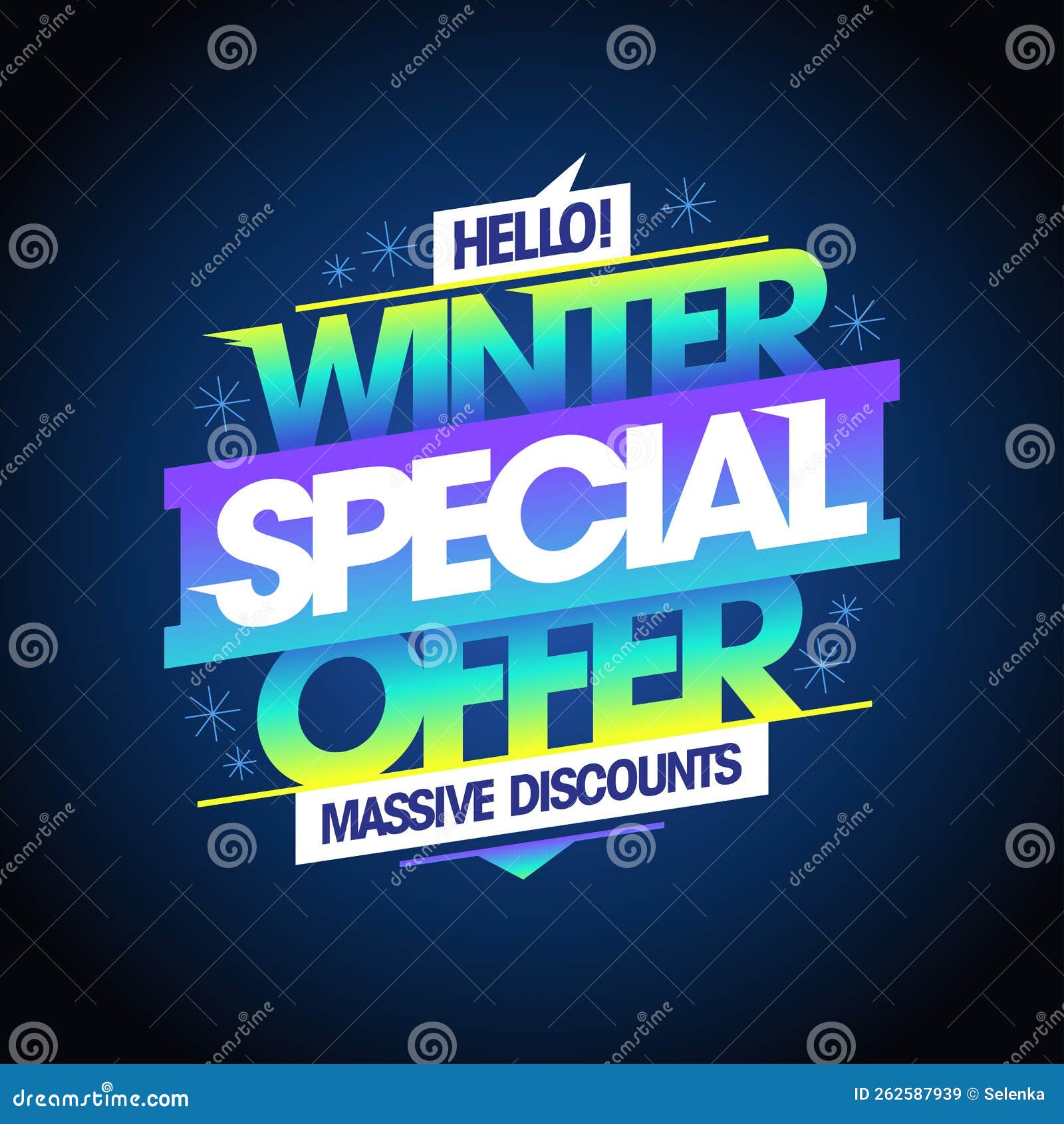 Winter Special Offer, Massive Discounts, Sale Banner Template Stock ...