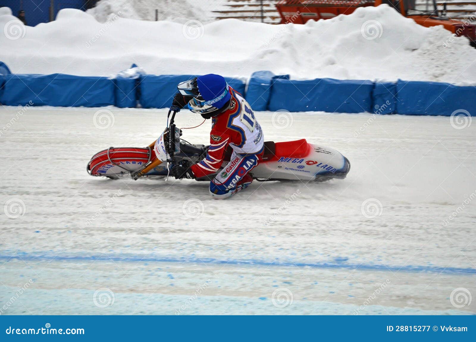 Winter Speedway the Icy Track, the Driver Turns Editorial Photography ...