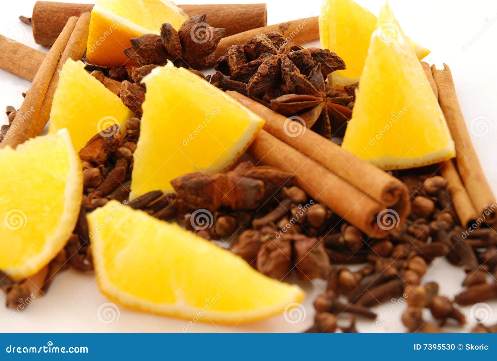 Winter spice and orange stock photo. Image of decorate - 7395530