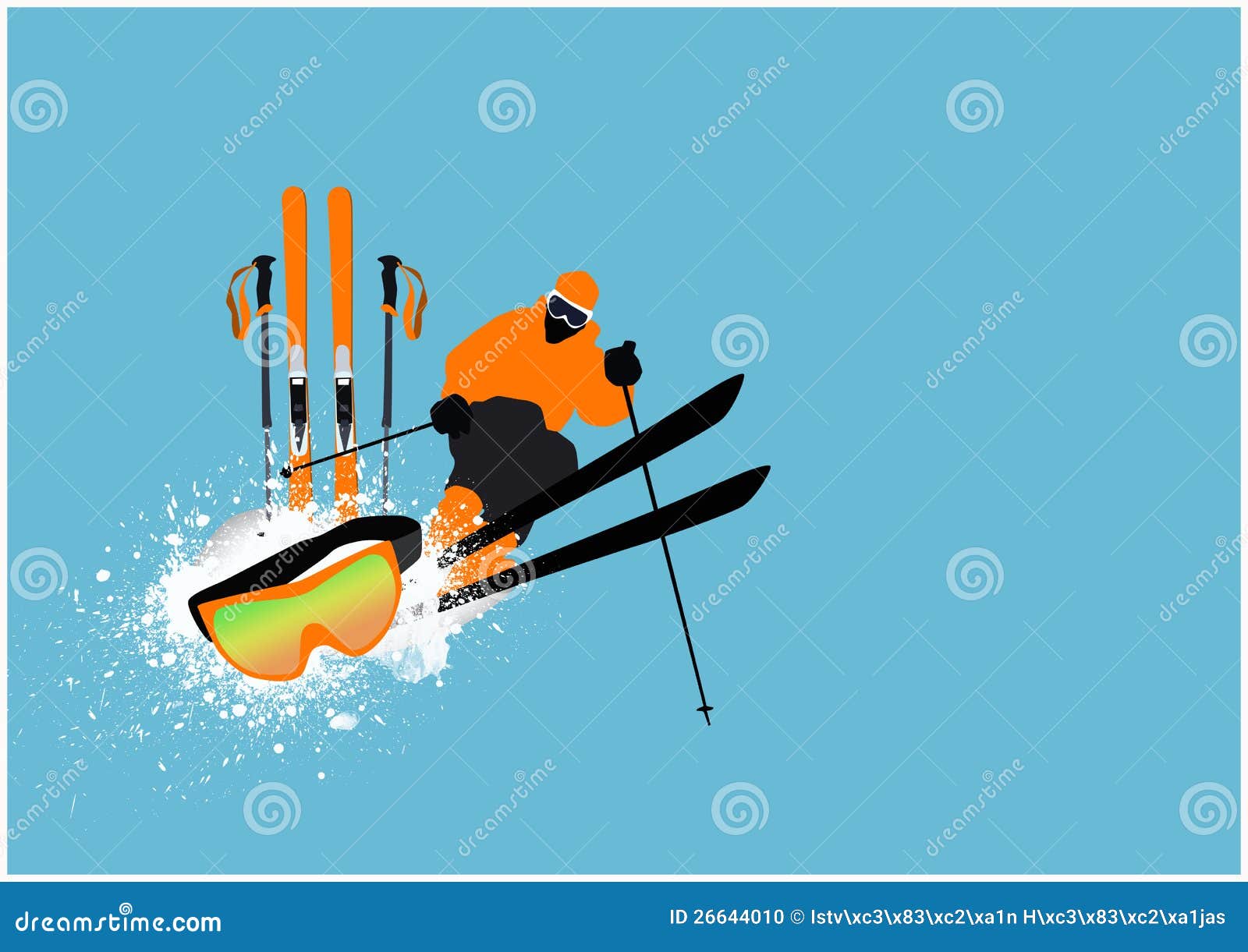 Winter sport background stock illustration. Illustration of pursuit ...