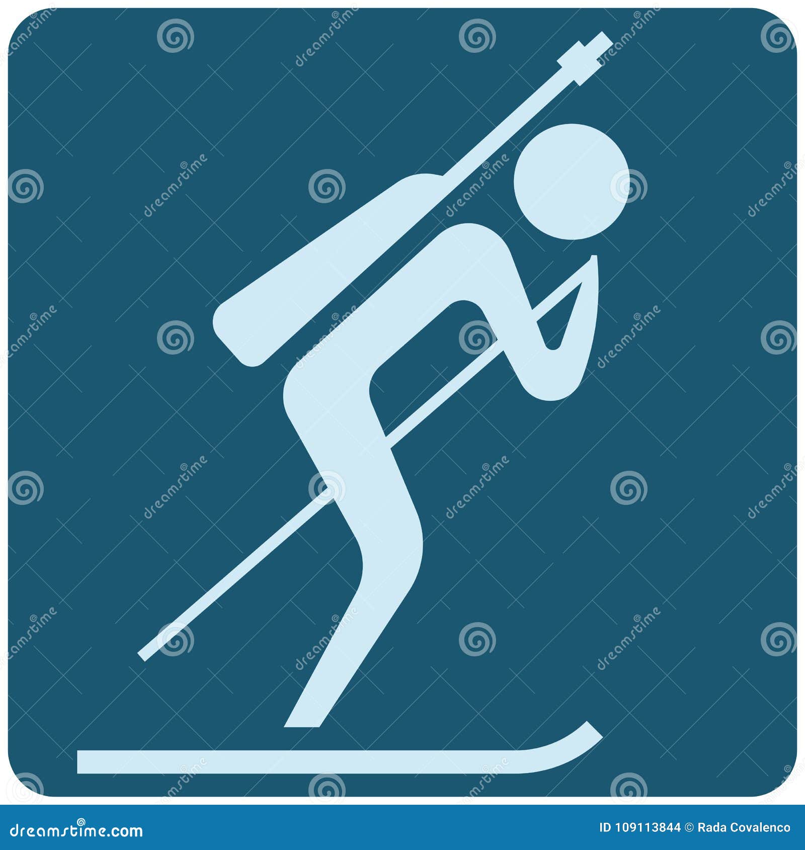 Winter Sport - Biathlon Icon Stock Vector - Illustration of activity ...