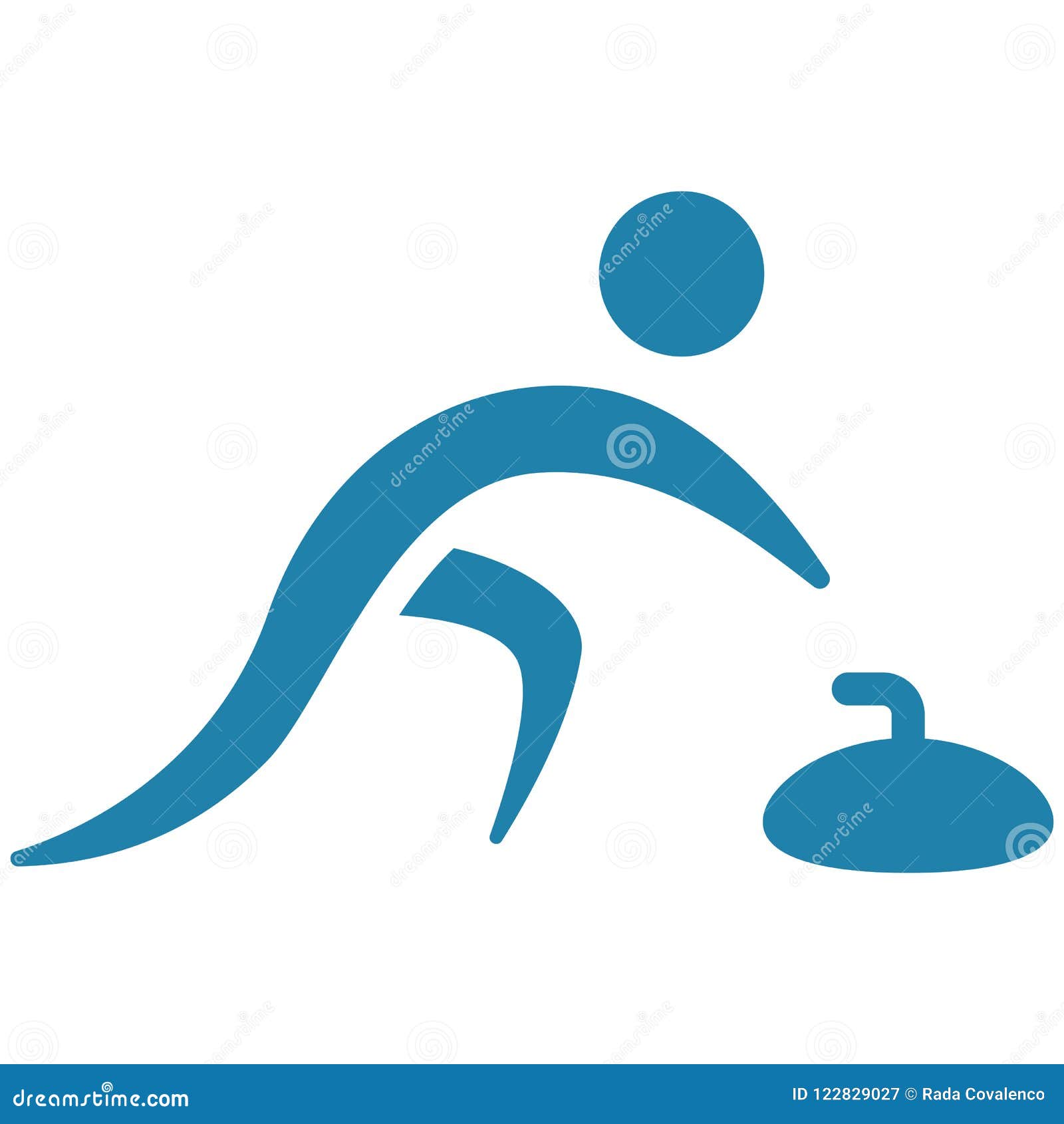 Curling icon stock vector. Illustration of player, games - 122829027