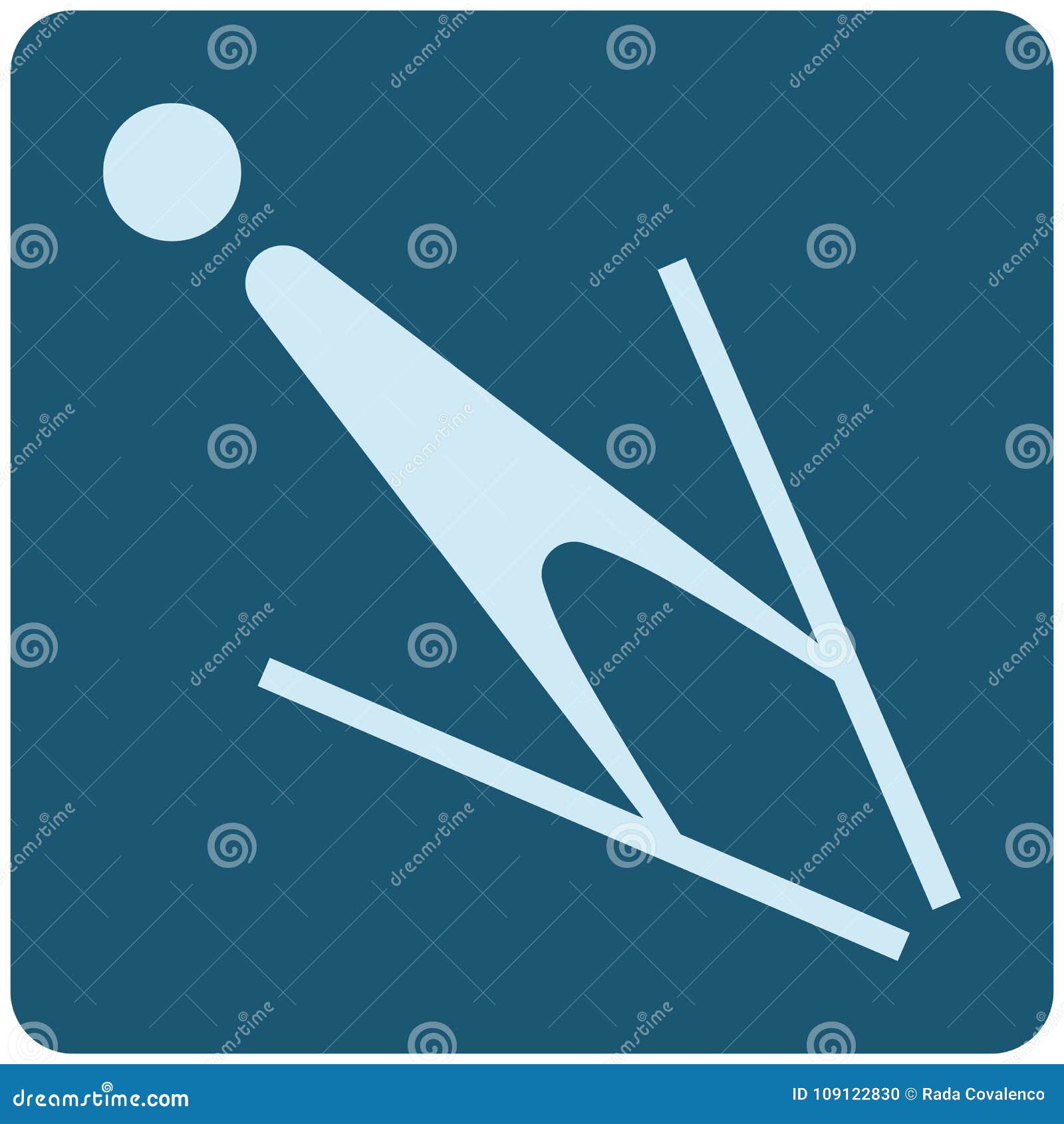 Winter Sport - Ski Jumping Icon Stock Vector - Illustration of jump ...