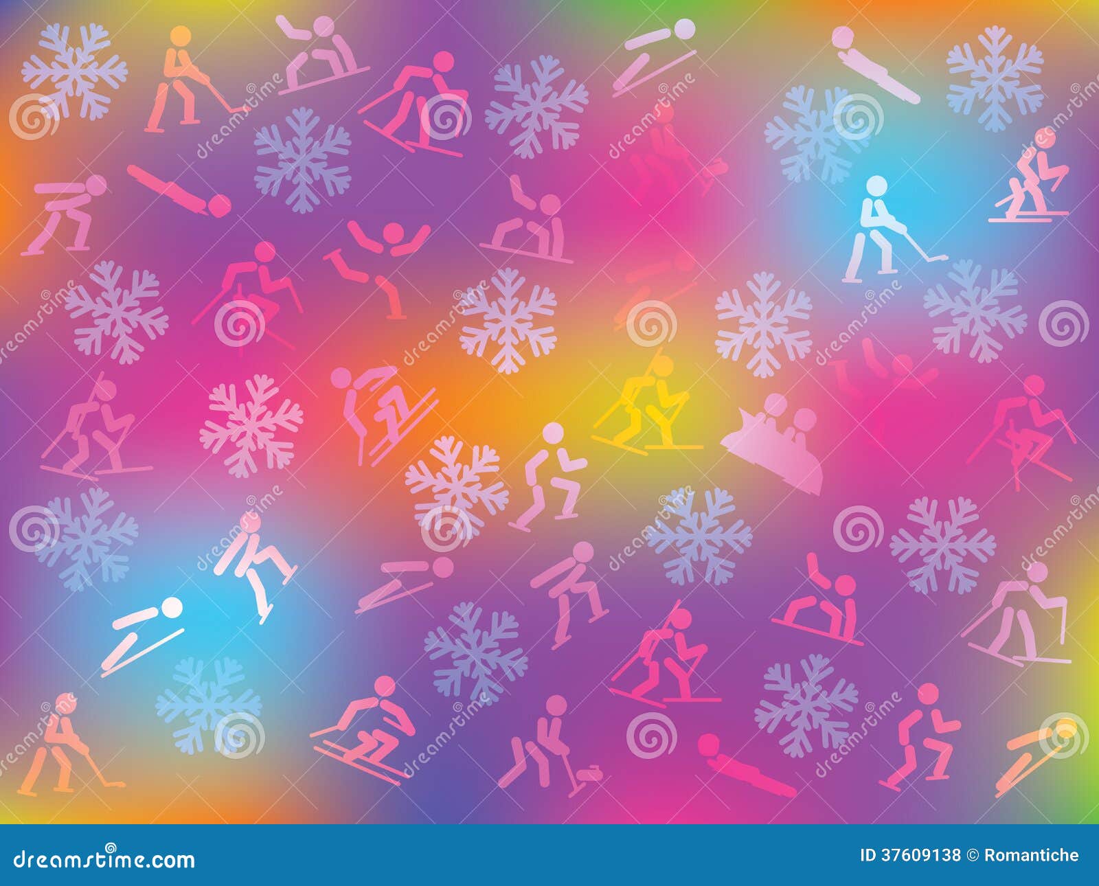 Winter sports background stock vector. Illustration of country - 37609138