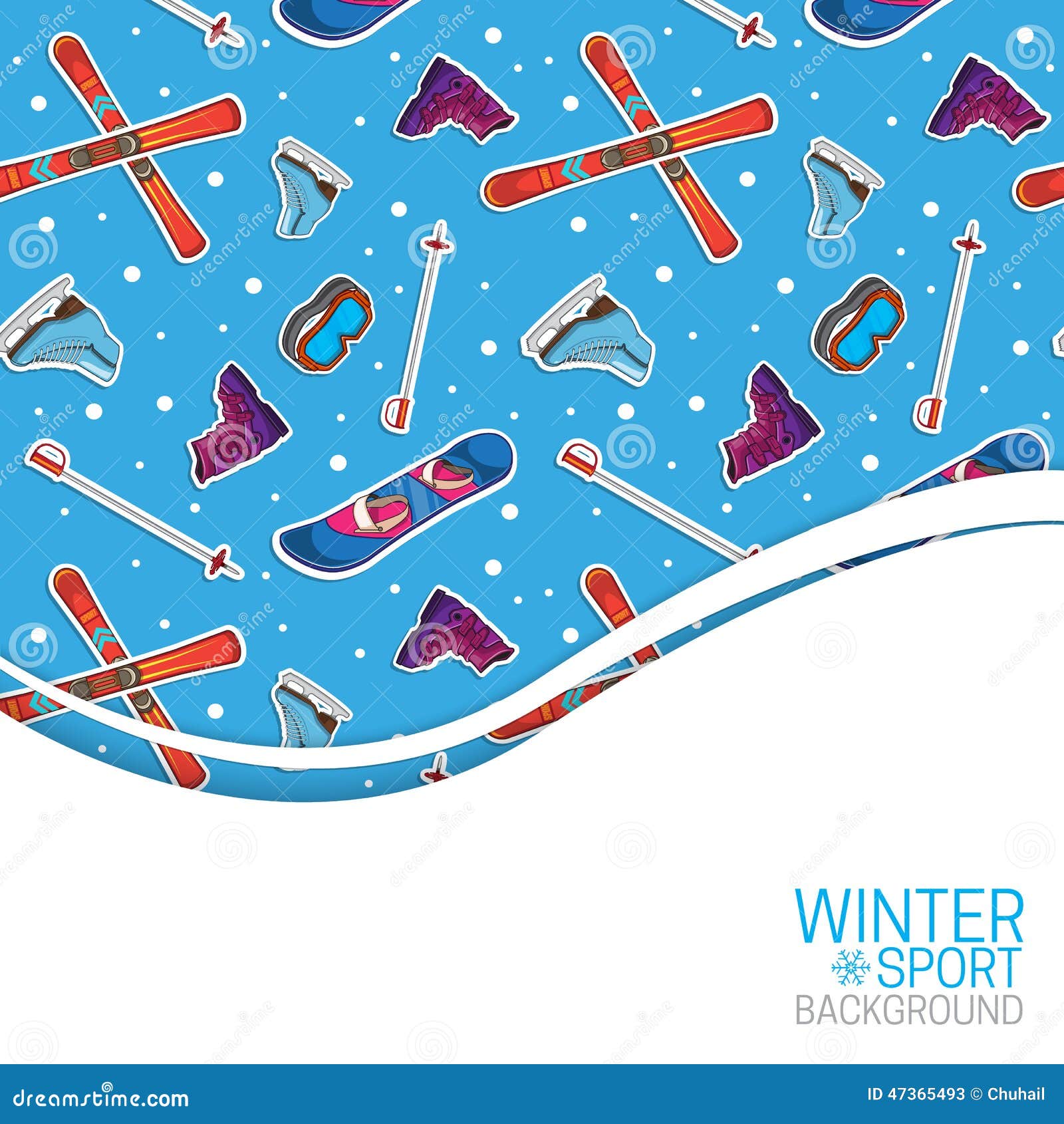 Winter sports background. stock vector. Illustration of paper - 47365493