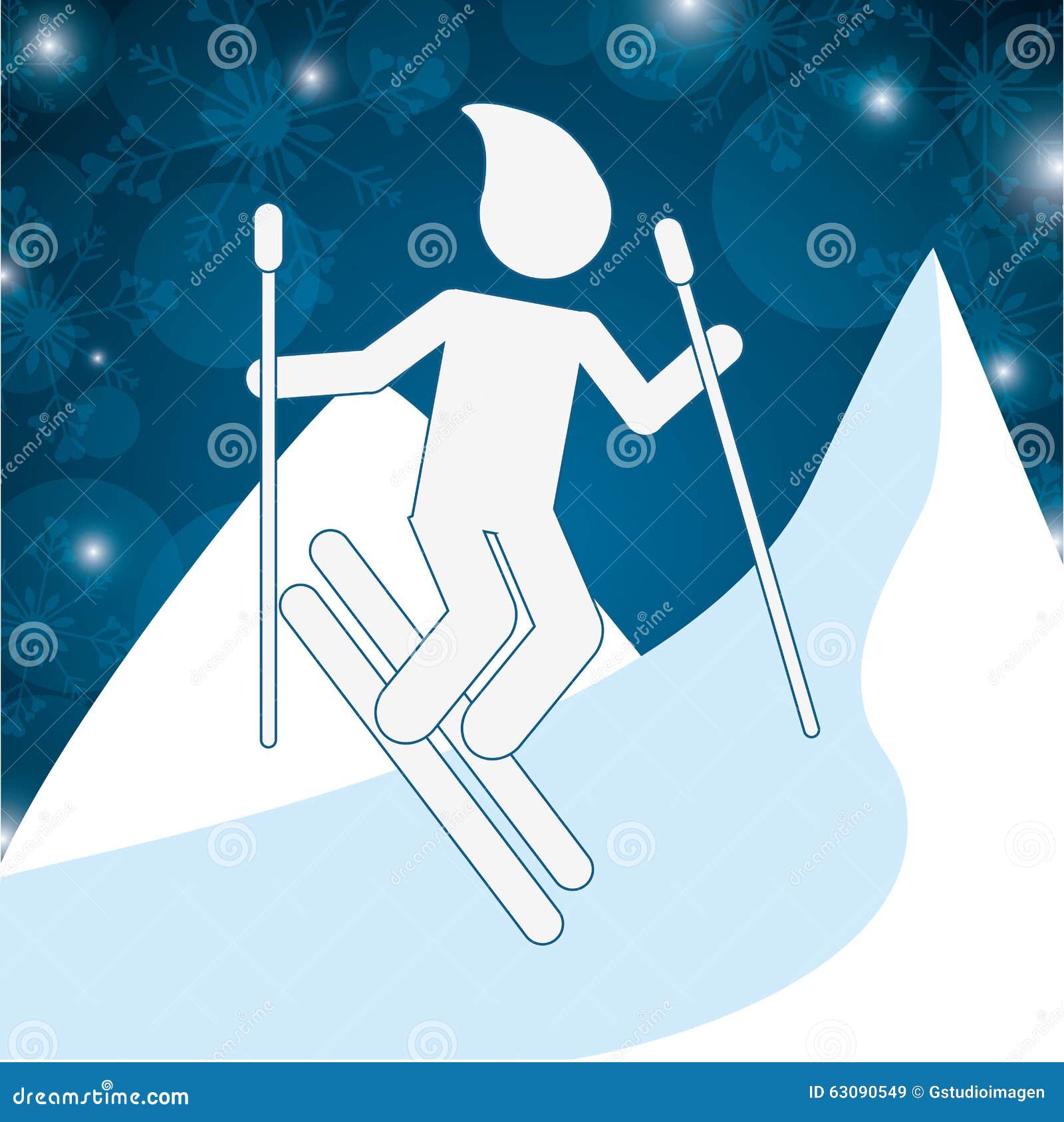 Winter sports design stock vector. Illustration of frost - 63090549