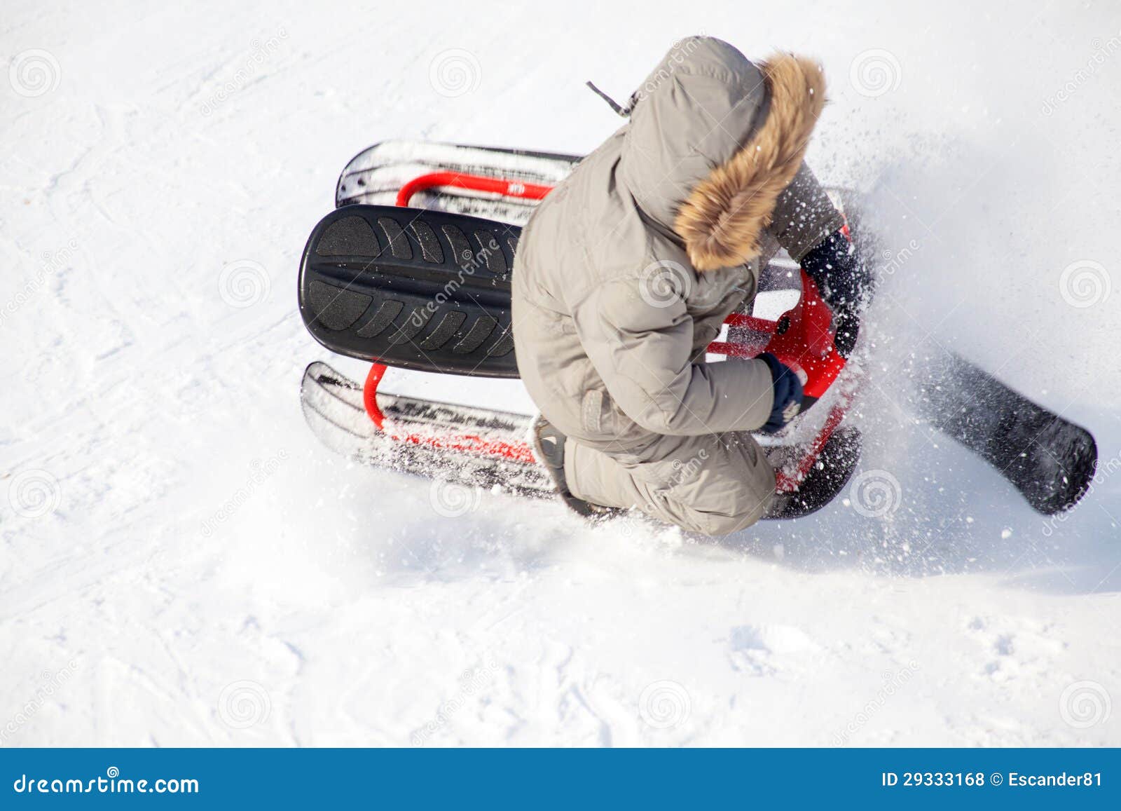 Winter Sports: Extreme Sleighing Stock Photo - Image of girl, outside ...