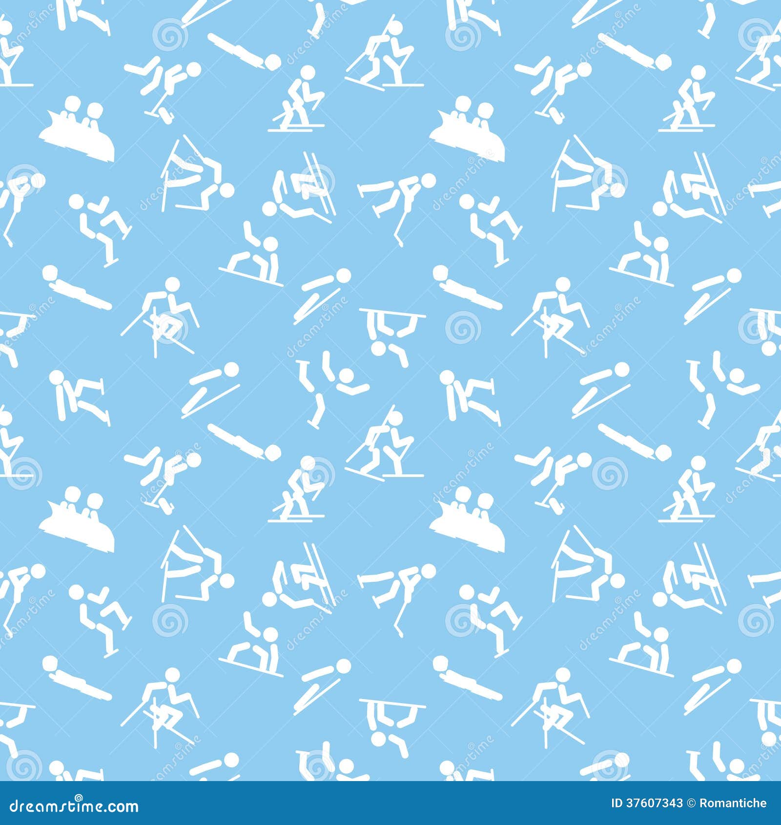 Winter sports pattern stock vector. Illustration of luge - 37607343