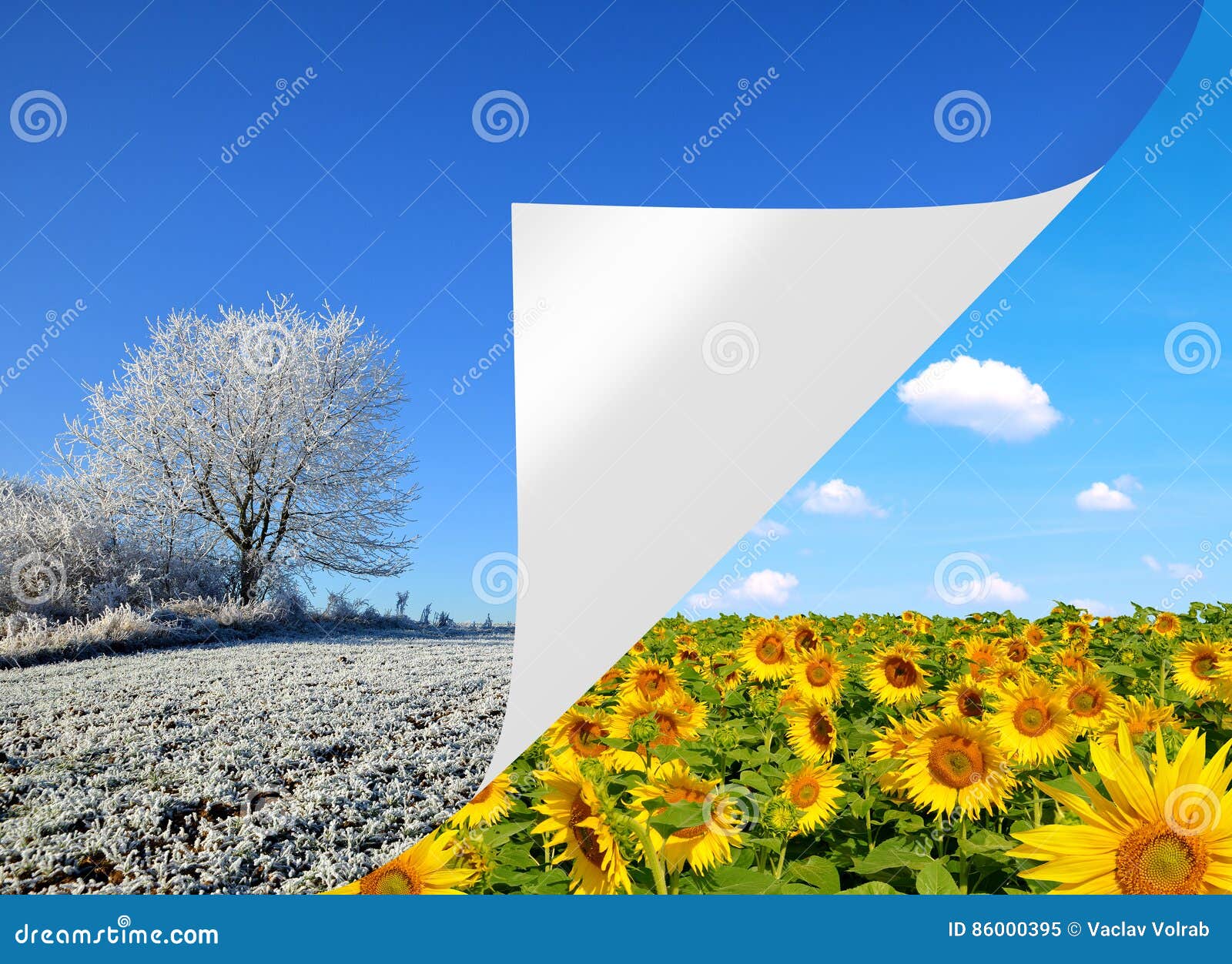 Winter and Spring Landscape. Stock Image - Image of beauty, environment ...