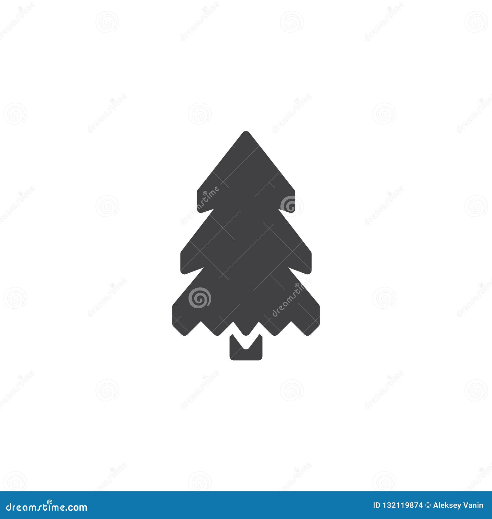 Winter Spruce Tree Vector Icon Stock Vector - Illustration of beautiful ...