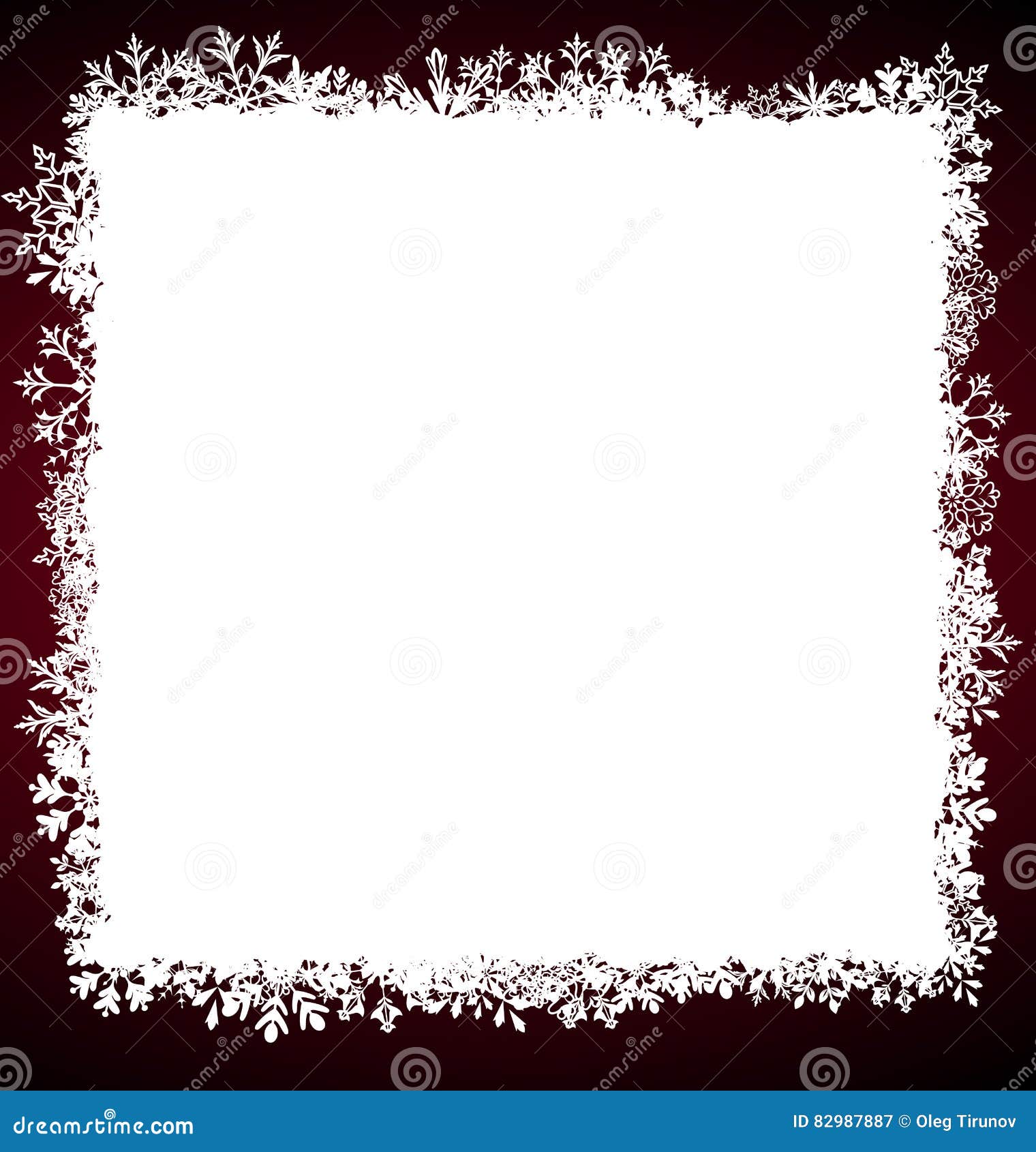 Winter Square Frame with Snowflakes Stock Vector - Illustration of cold ...