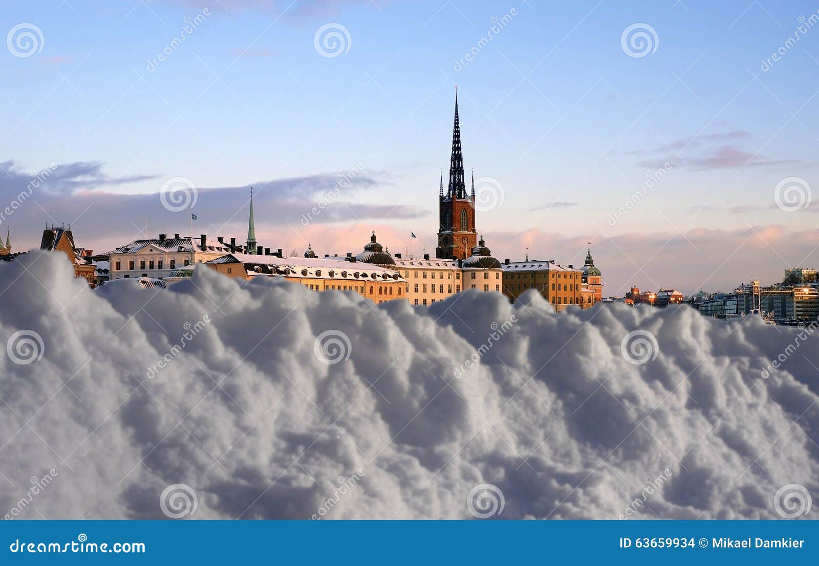Winter in Stockholm with Snow Stock Photo - Image of cold, castle: 63659934