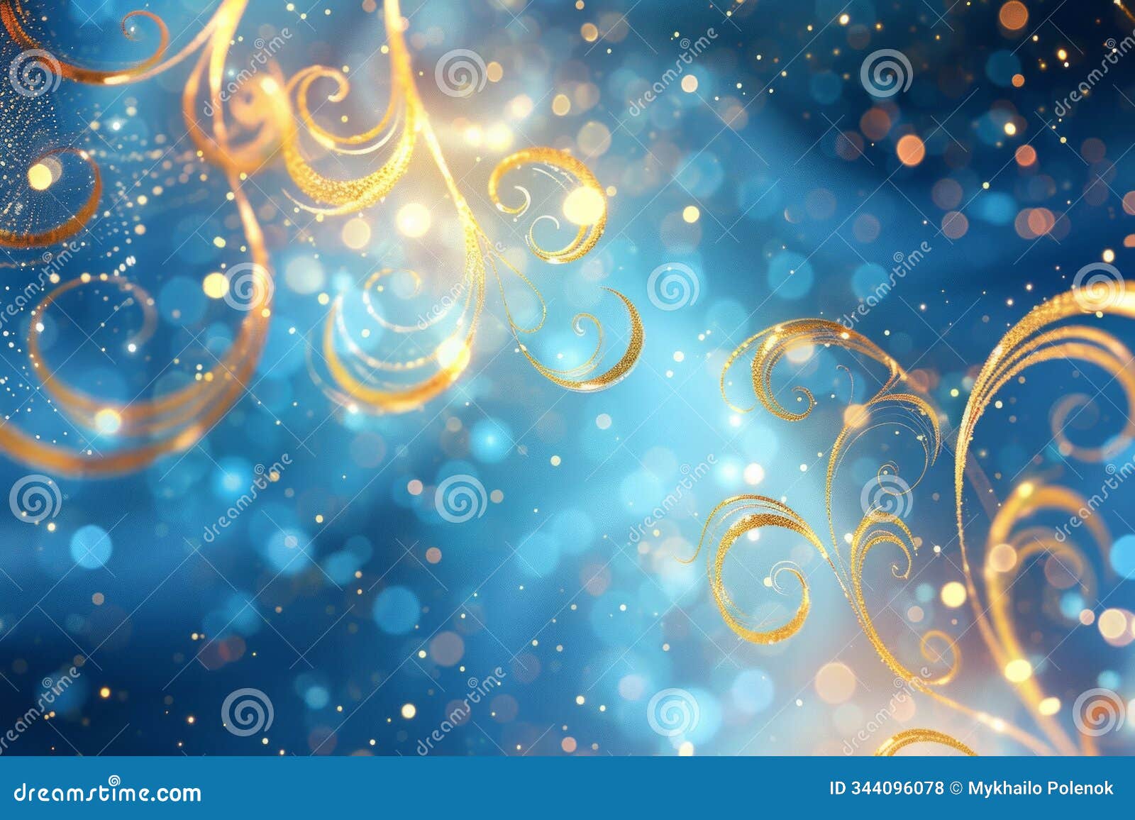 Winter Storm. Abstract Blue Sparkles on Dark Background Stock Photo ...