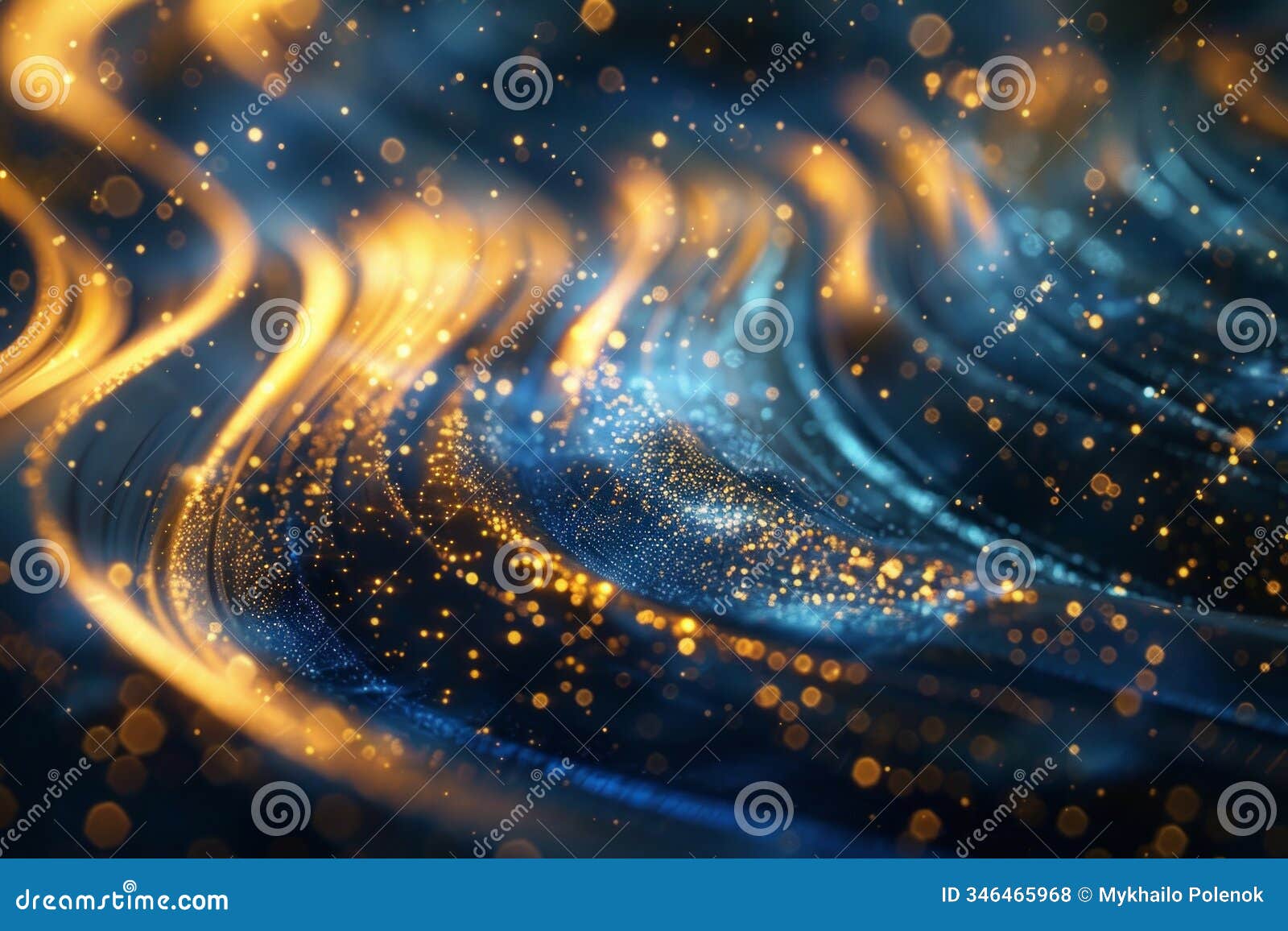 Winter Storm. Abstract Blue Sparkles on Dark Background Stock Photo ...