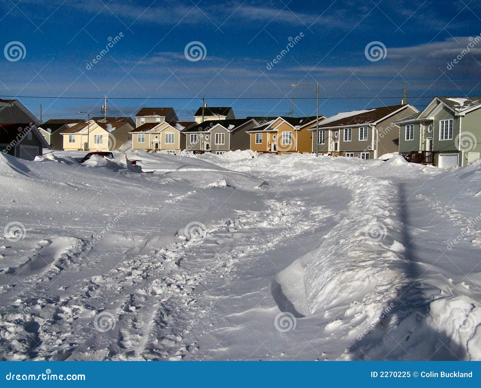 Winter storm aftermath 2 stock image. Image of deep, road - 2270225