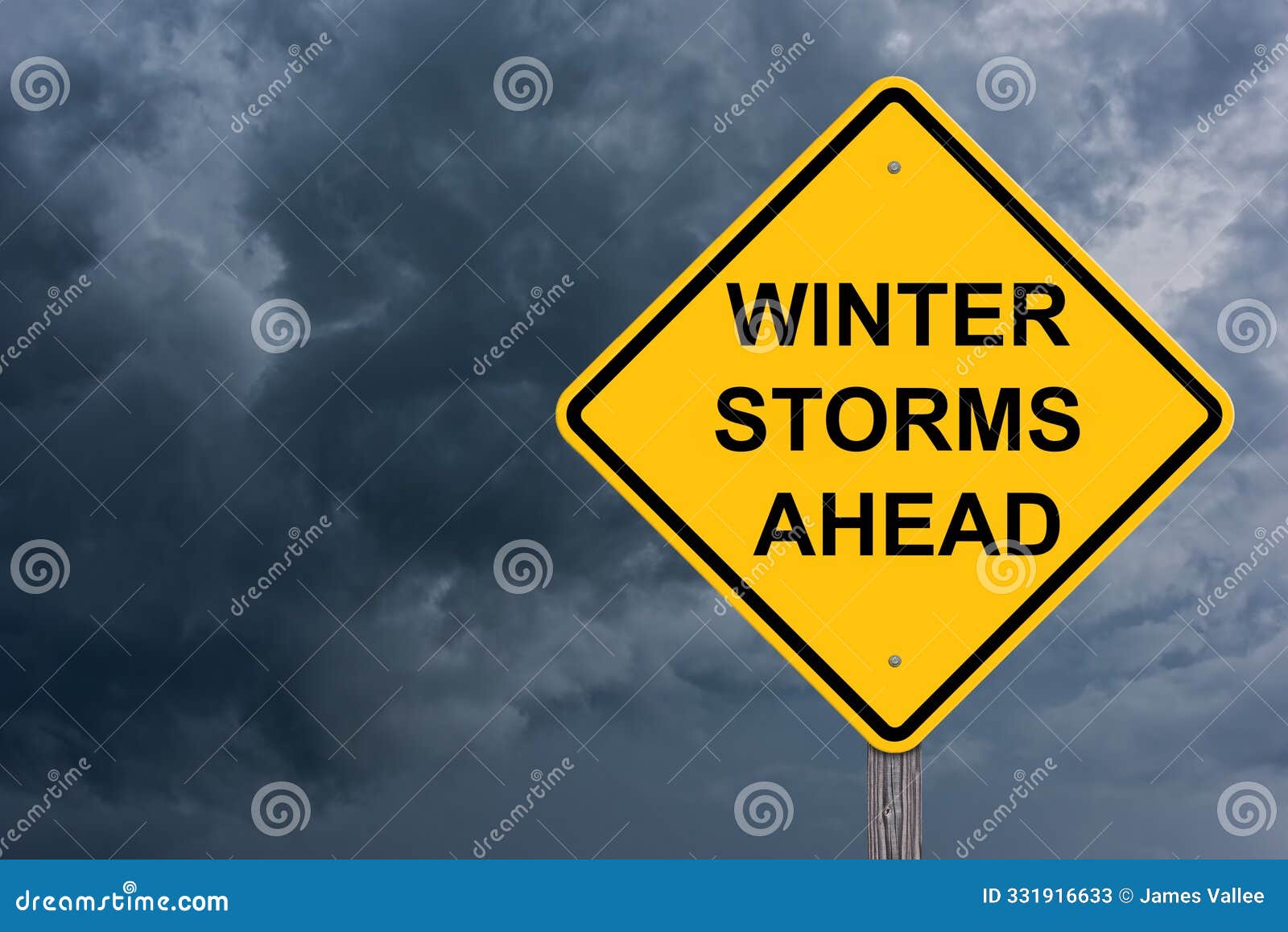 Winter Storm Ahead Warning Sign Stock Image - Image of warning, caution ...