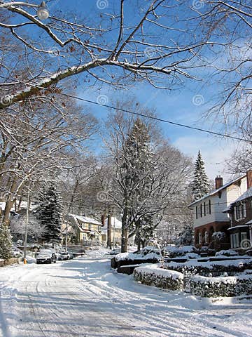 Winter street 2 stock image. Image of suburban, cold, residential - 392401
