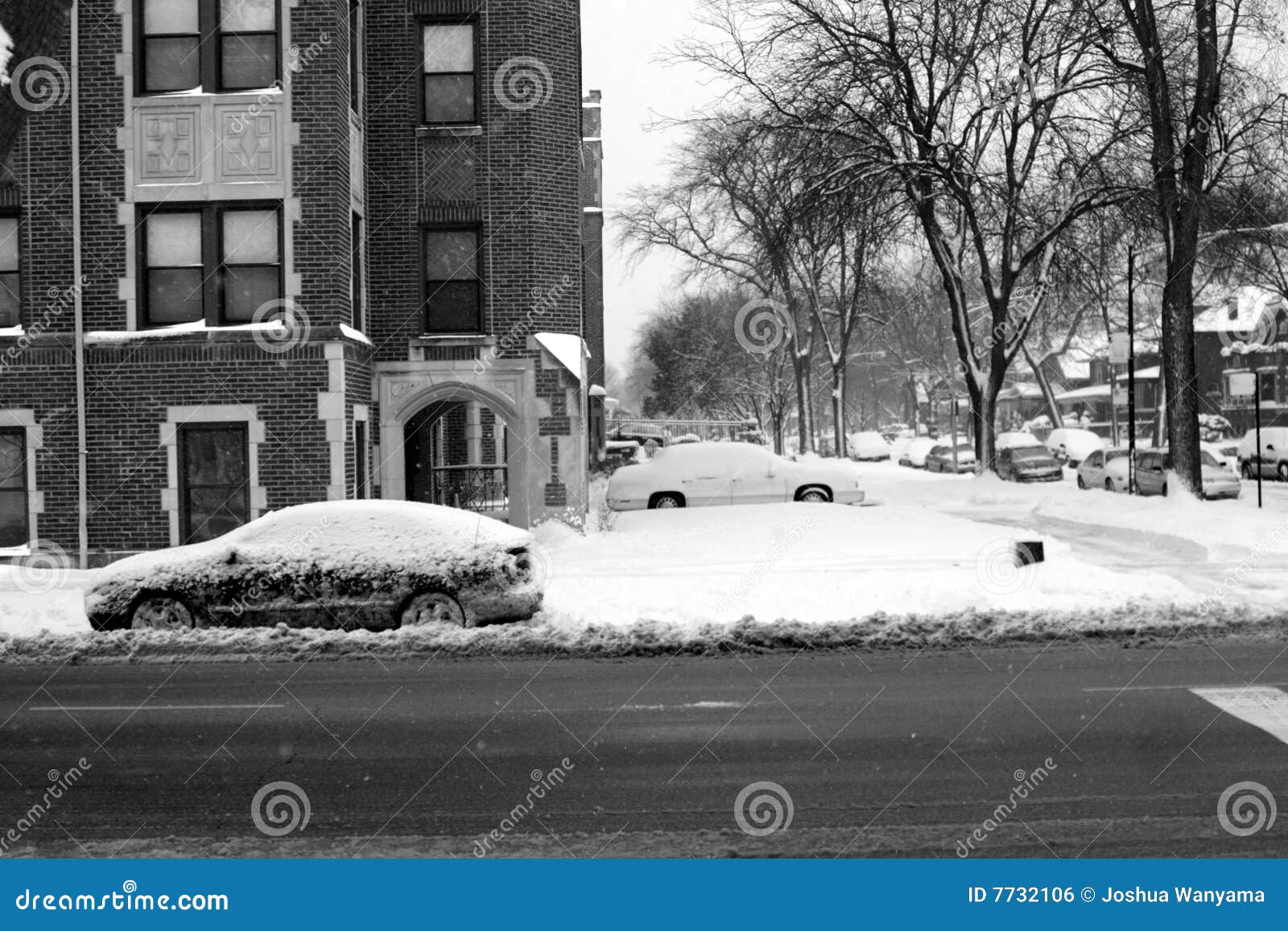 Winter street scene stock photo. Image of cold, january - 7732106