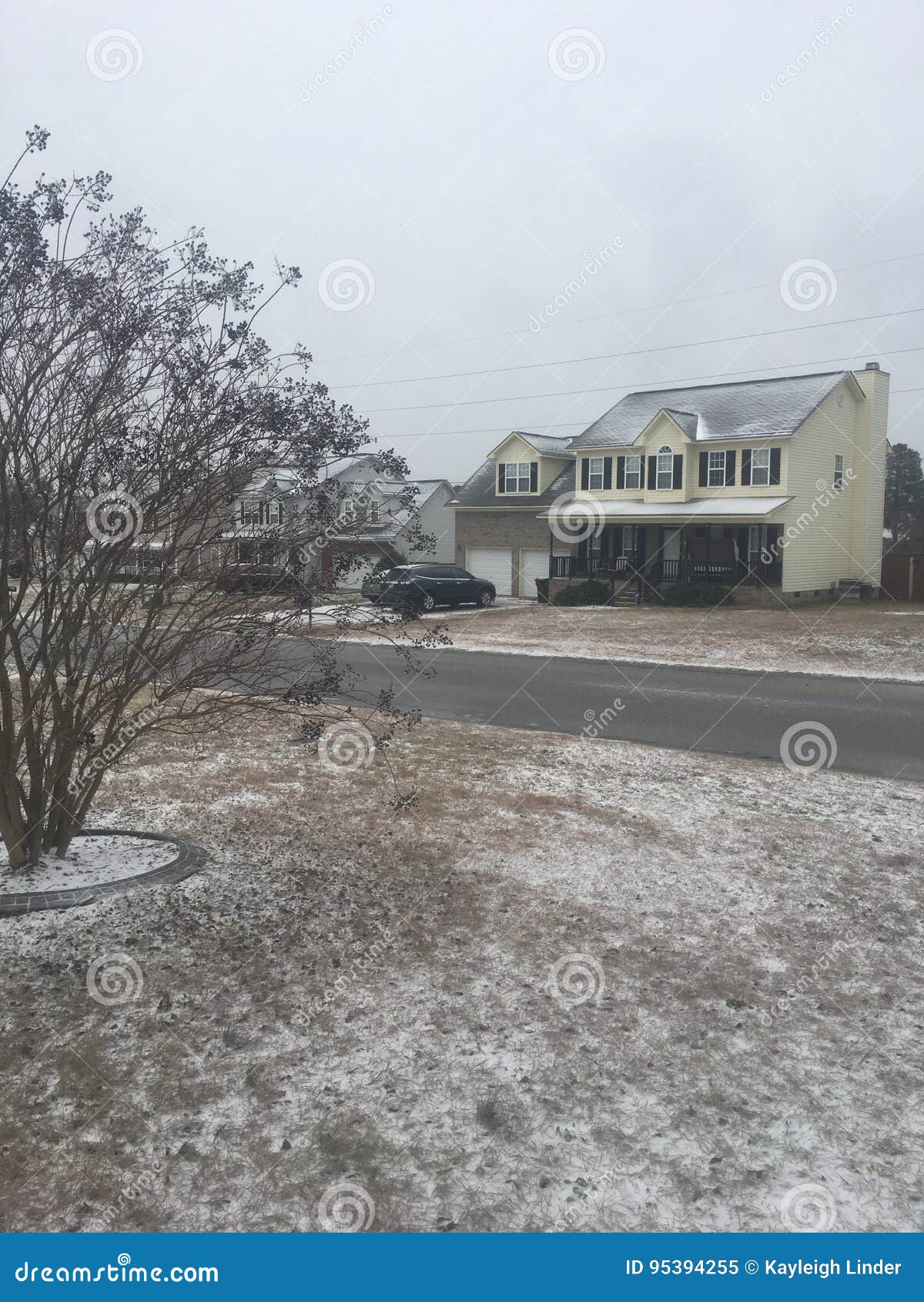 Winter Suburbia stock image. Image of suburbia, snow - 95394255