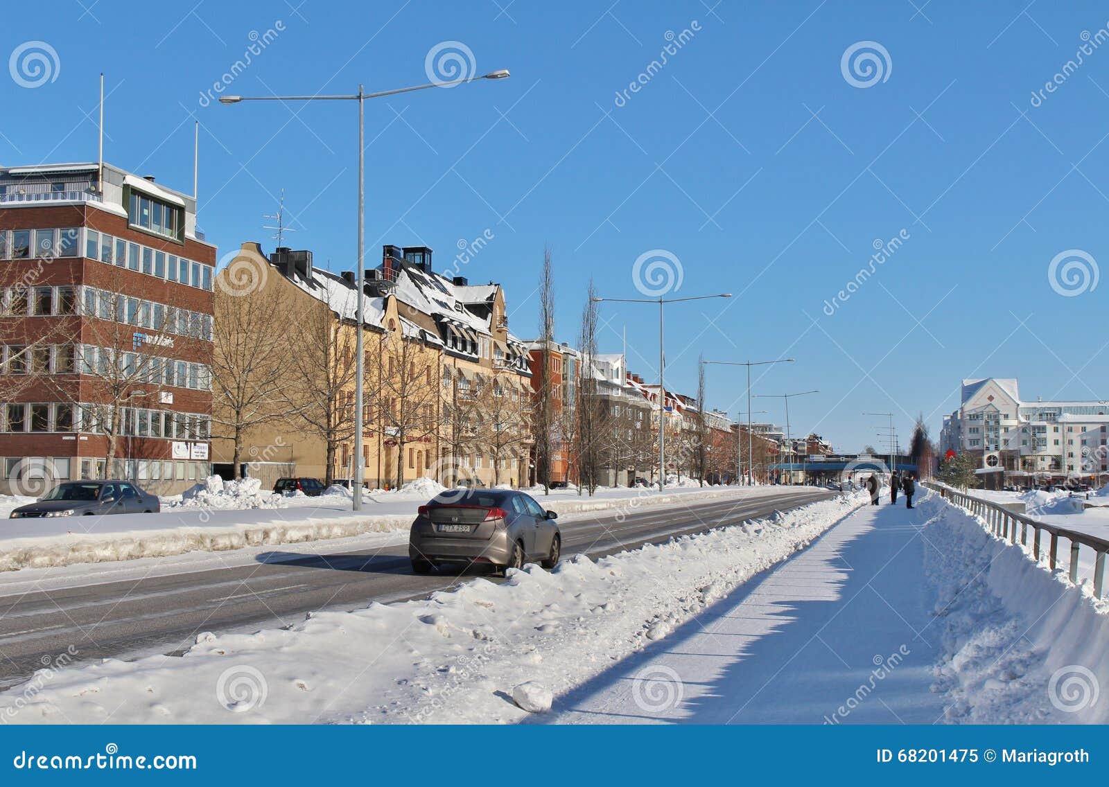Winter sun over LuleÃ¥ editorial image. Image of landscape - 68201475