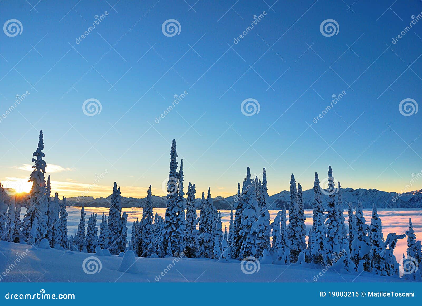 Winter Sunset stock image. Image of cold, resort, hills - 19003215