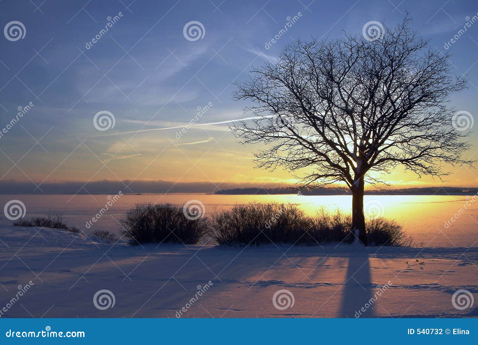 Winter sunset stock photo. Image of scandinavia, light - 540732