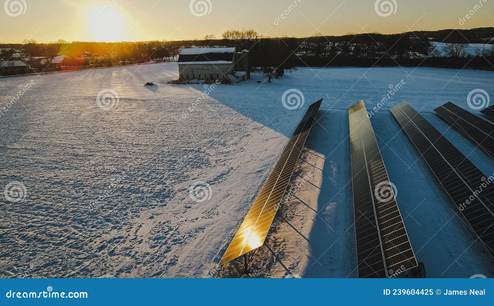Winter Solar Panels with Snow Stock Image - Image of alternative ...