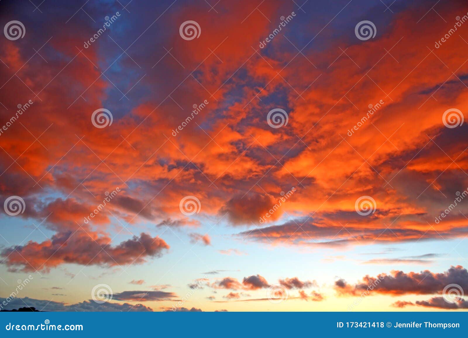 Winter Sunset Clouds in North Devon Stock Photo - Image of nature ...
