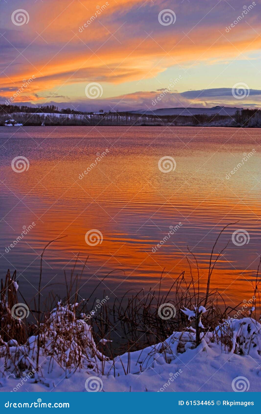 Winter Sunset stock image. Image of cloud, scenic, environment - 61534465
