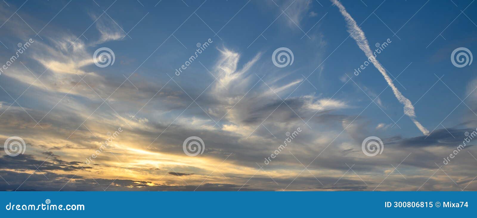 Winter Sunset Sky with Clouds in Northern Cyprus 3 Stock Image - Image ...